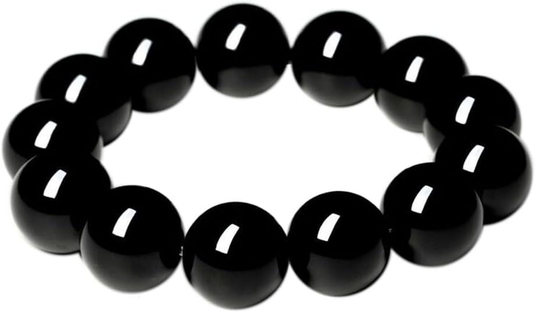 Black Obsidian Bracelet,Raw Pure Obsidian Chakra Bracelet for Healing ...