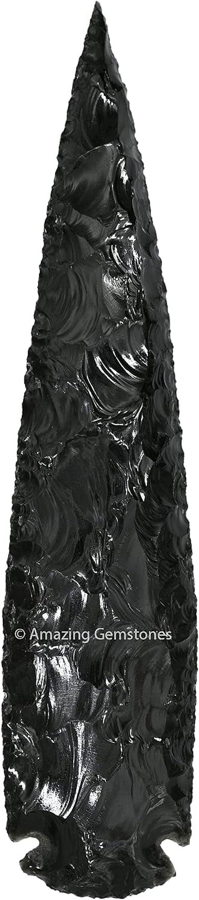 Black Obsidian Crystal Arrow Head Stone Large 1 Piece (4" to 5" Inch ...