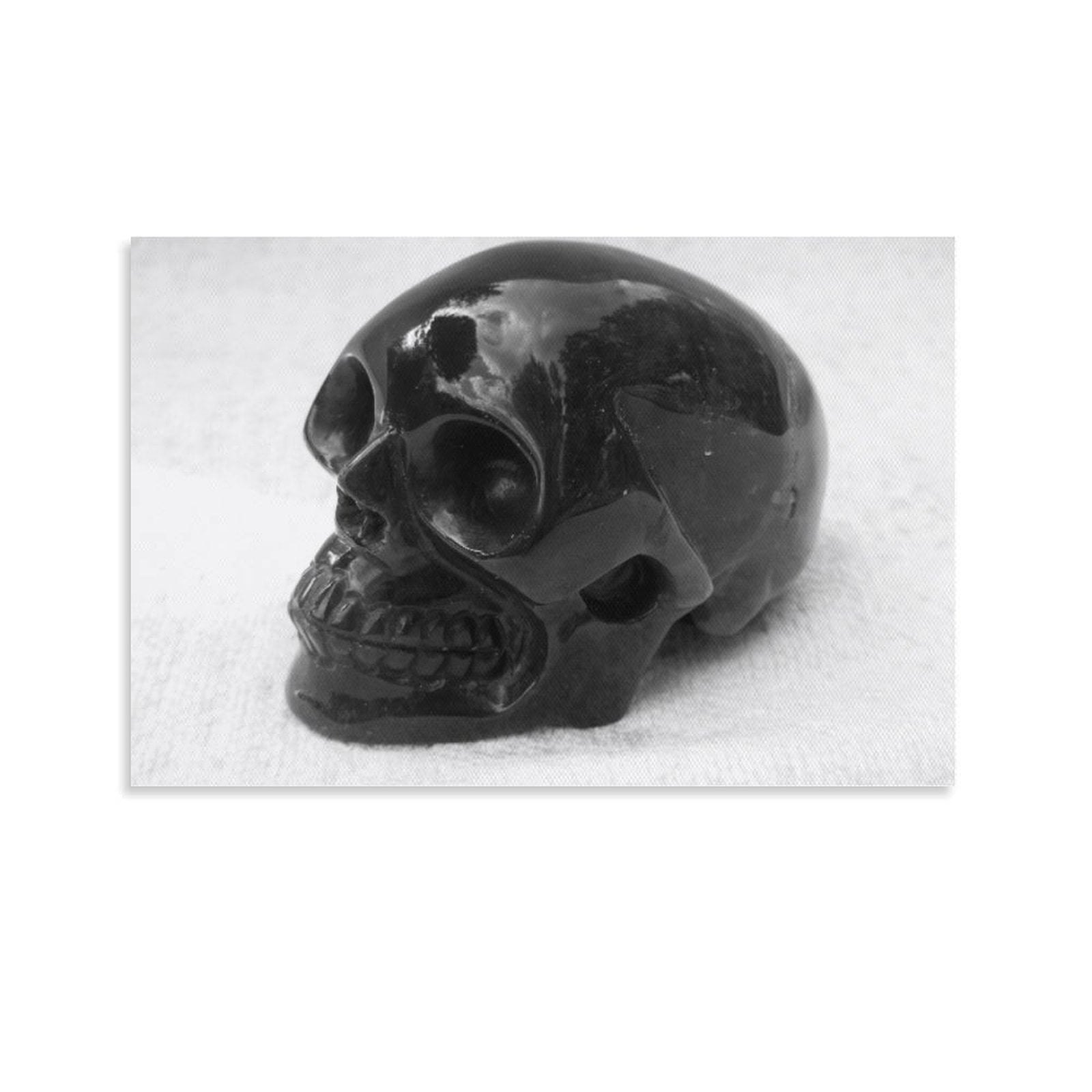 Black Obsidian Crystal Skull Poster Decorative Painting Canvas Wall Art ...