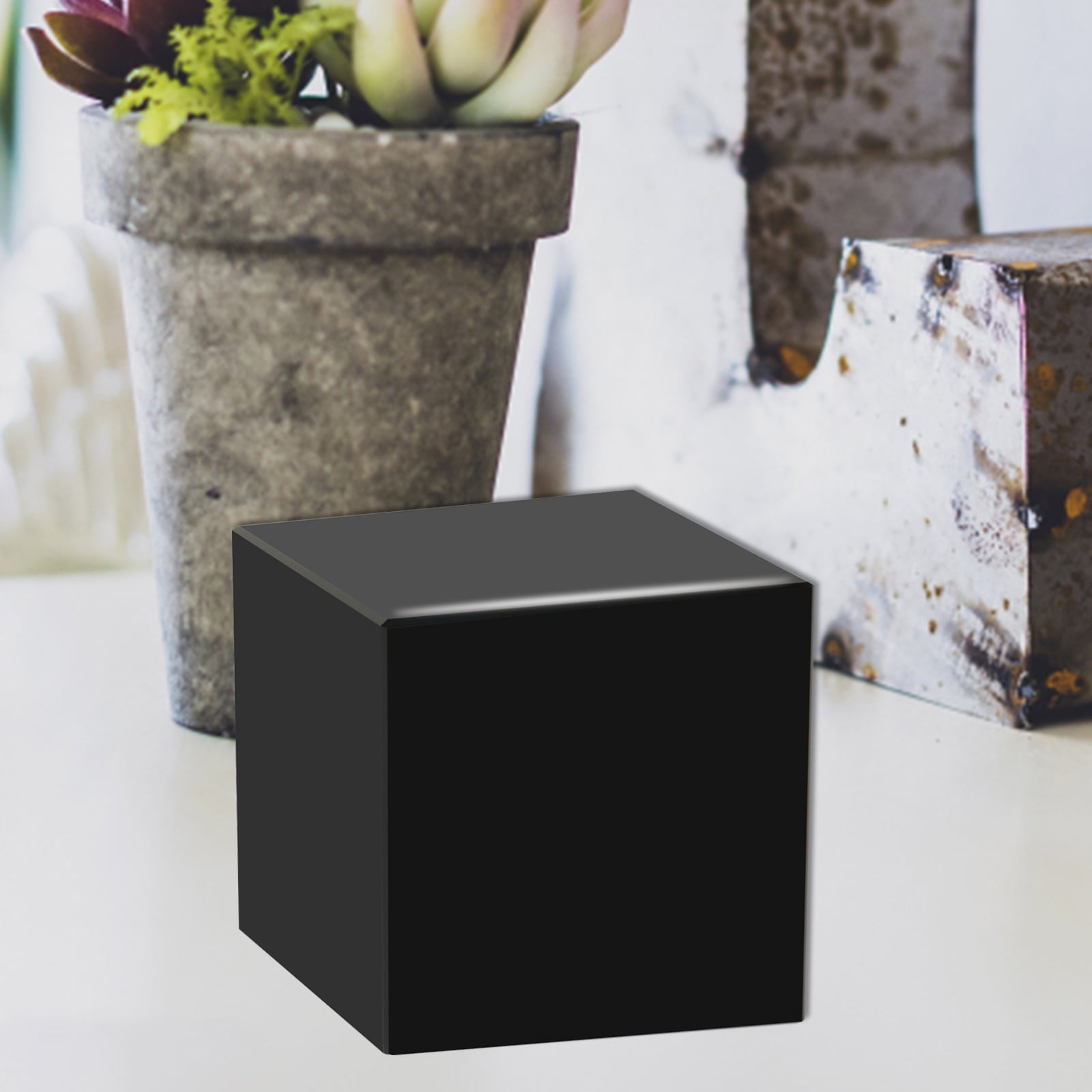 Black Obsidian Cube Natural Obsidian Quartz Crystals Handmade Black ...