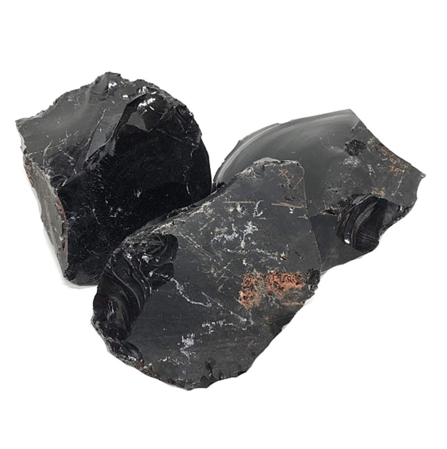 Black Obsidian Flint Knapping Stone (20lbs) - Whole Obsidian Rocks for ...