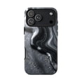 Black Obsidian Liquid Marble Resin Case with iPhone 17 to 11 Pro Max ...