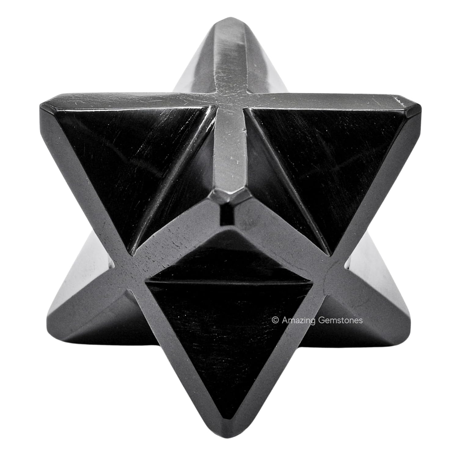 Black Obsidian Merkaba Crystal - 2 Inches Metaphysical Merkaba Star for ...