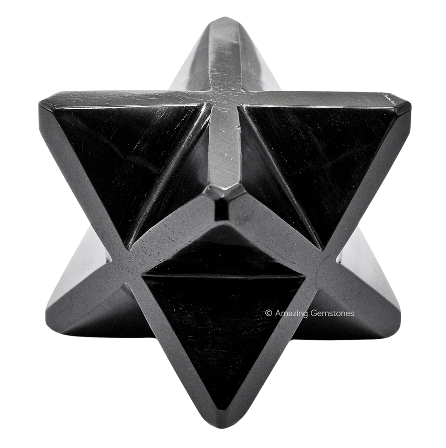 Black Obsidian Merkaba Crystal - 2 Inches Metaphysical Merkaba Star for ...