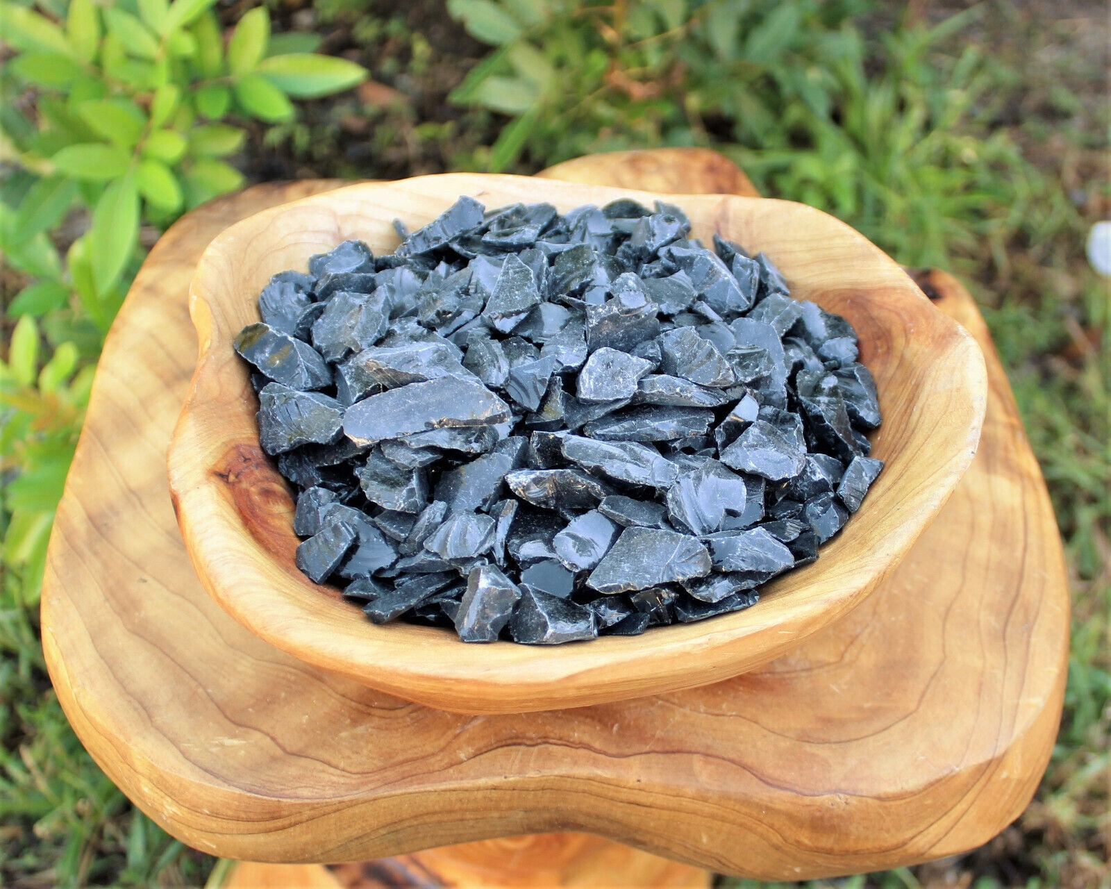 Black Obsidian Rough Natural Crystal Chips 0.5 - 1" Obsidian Wholesale ...