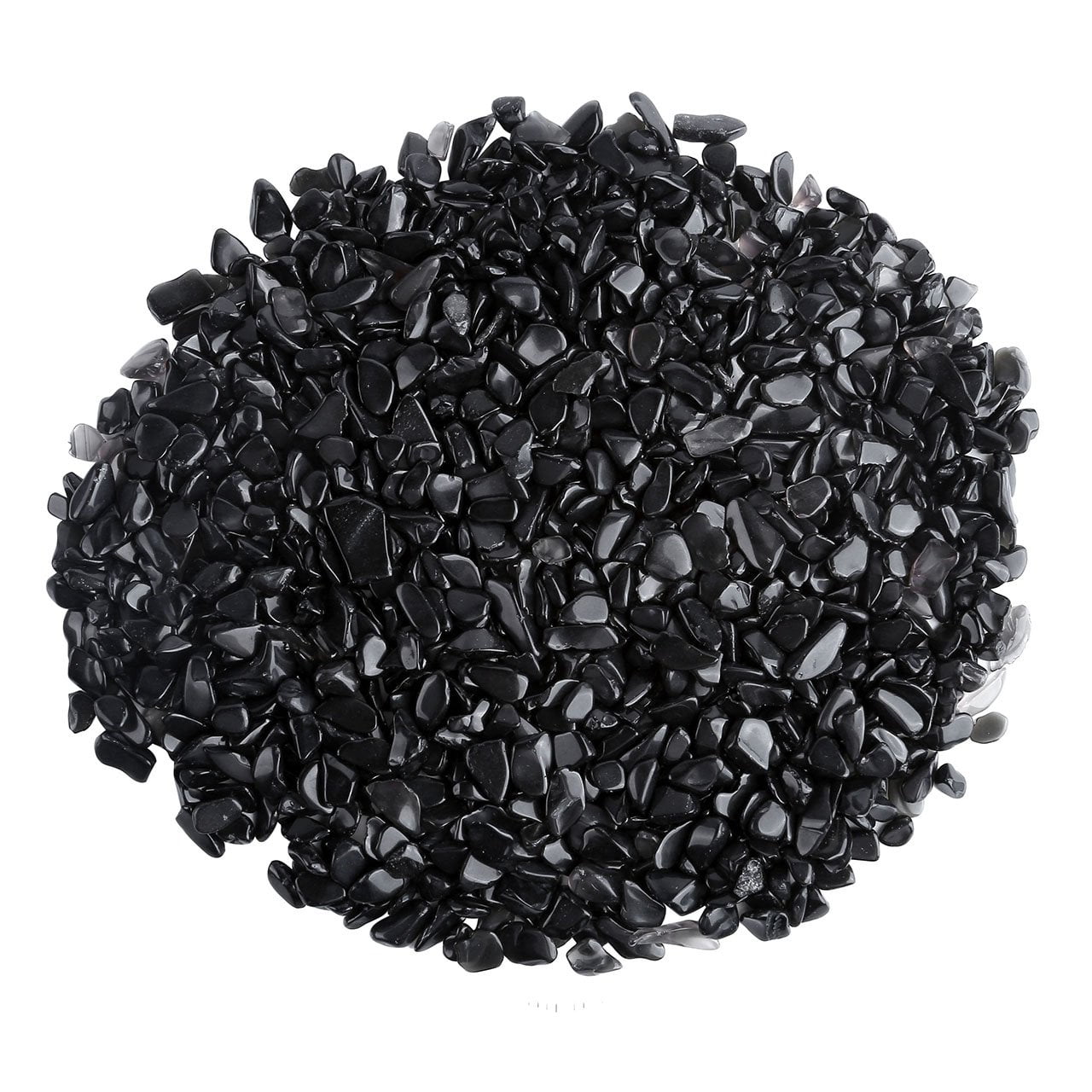 Black Obsidian Tumbled Chips Stone, Joyouann 1 Pound 5-7mm Gemstone ...