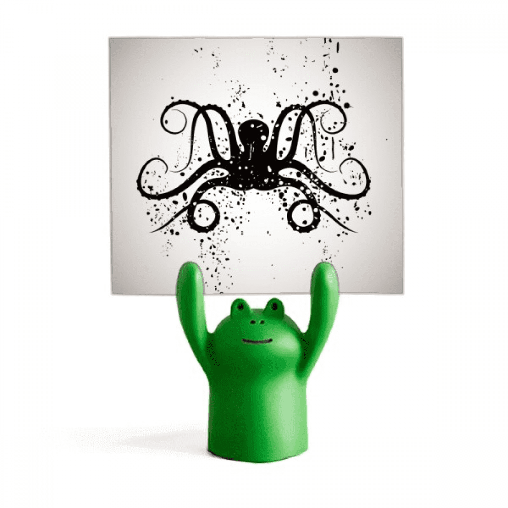 Black Octopus Marine Life Illustration Memo Holder Cartoon Animal Frog ...