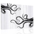 Black Octopus Tentacles Canvas Print Wall Art, Vintage Nautical Giant ...