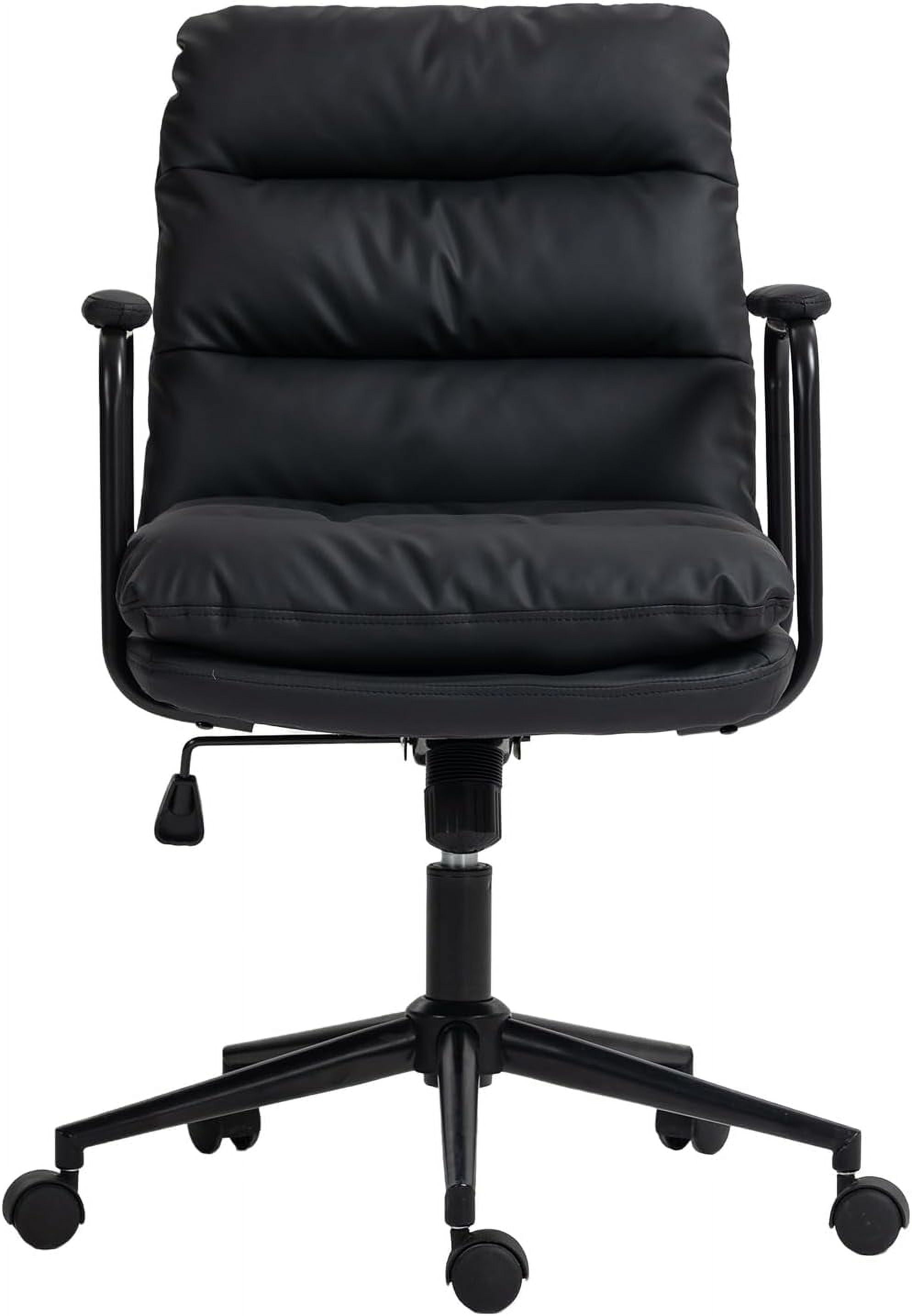 Black Office Chair, Home Office Desk Chairs with Wheels and Arms ...