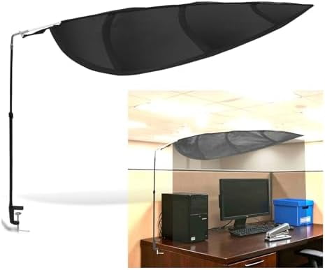 Black Office Cubicle Light Shield: UV-resistant AC-powered shade ...