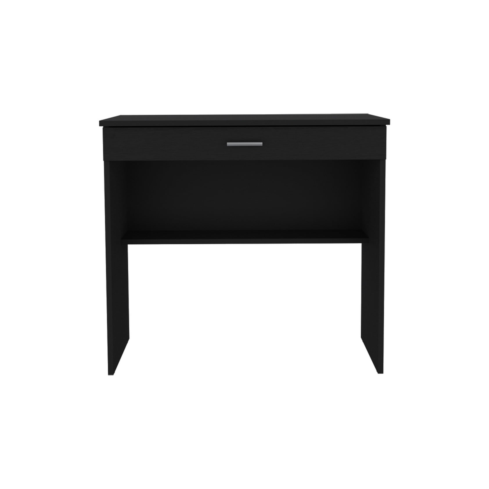 Black Office Desk | Sturdy Two-Leg Design for Long-Term Use ...