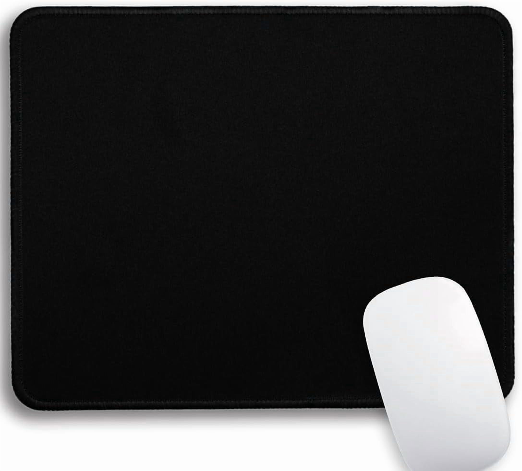 Black Office/Gaming Mouse Pad 10.2x8.2 Inch, Stitched Edge, Durable ...