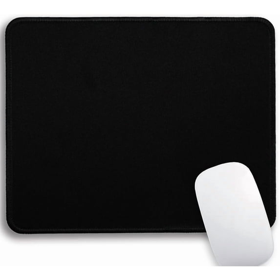 Black Office/Gaming Mouse Pad 10.2x8.2 Inch, Stitched Edge, Durable ...