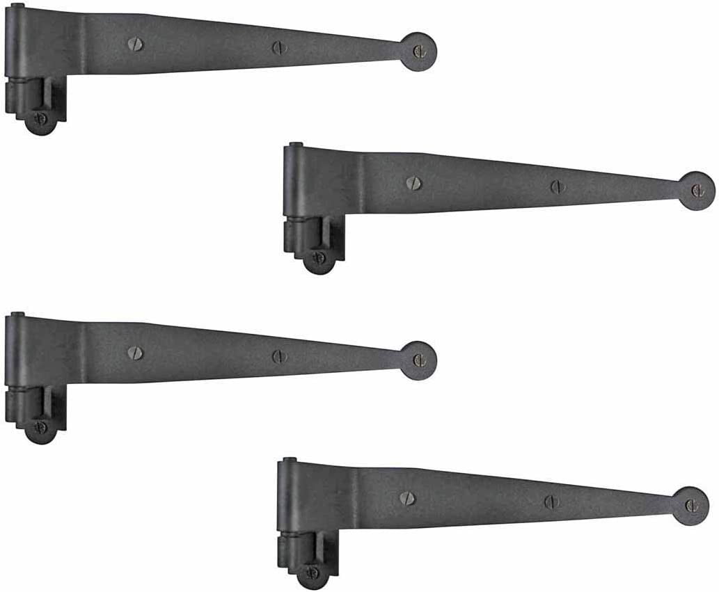 Black Offset Strap Lift Off Pintle Hinge 11.75" long Offset Wrought ...