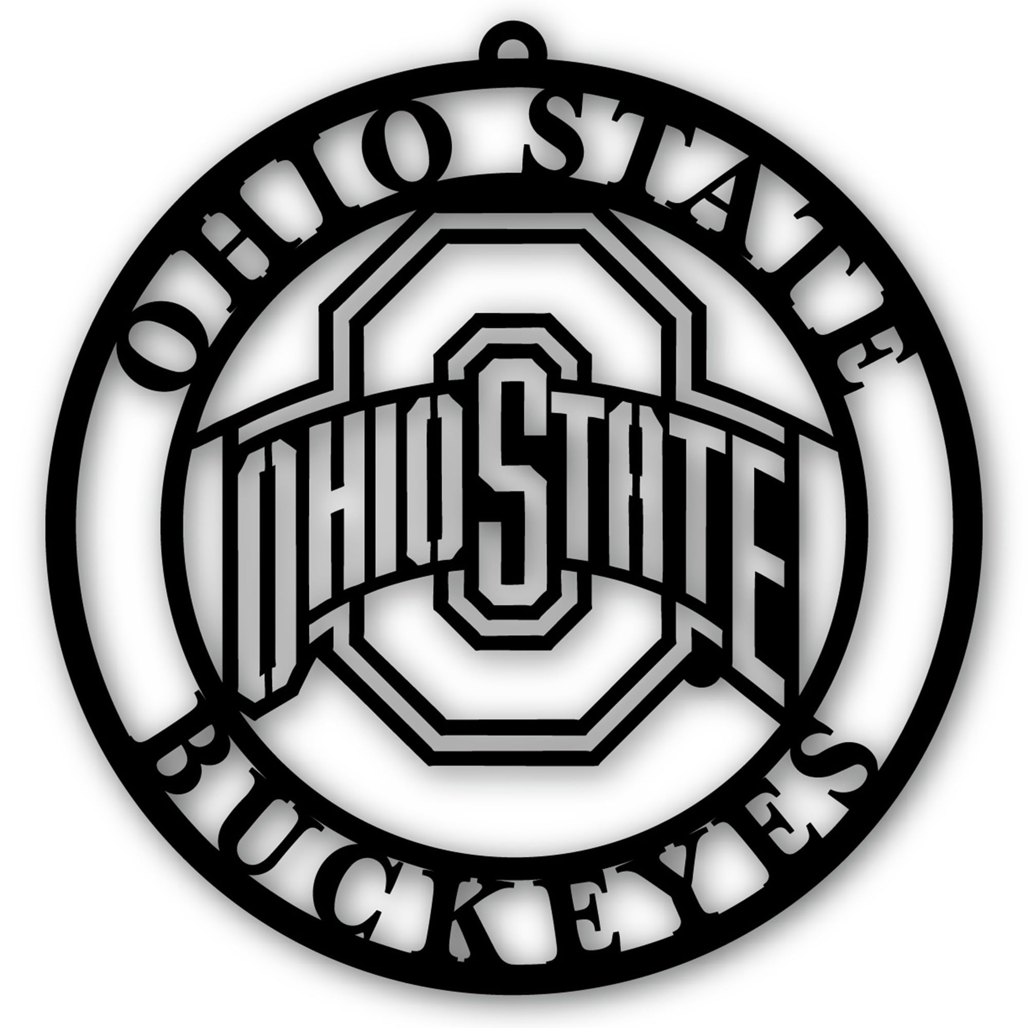 Black Ohio State Buckeyes 16'' Team Logo Cutout - Walmart.com