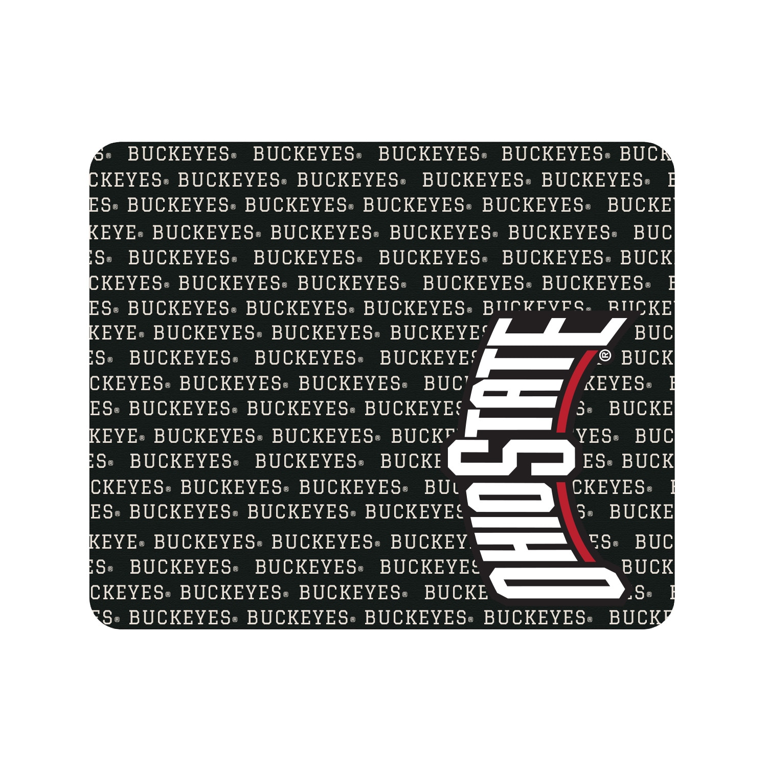 Black Ohio State Buckeyes Repeat Text Mouse Pad - Walmart.com