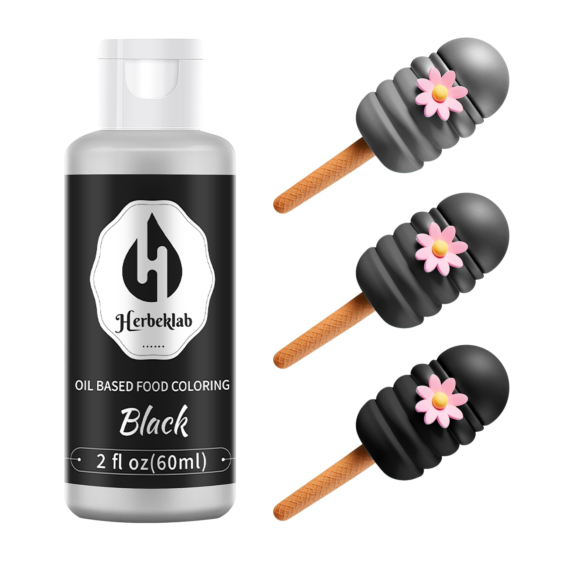 Black Oil Based Food GGA1 Coloring - 2 fl oz Professional Grade ...