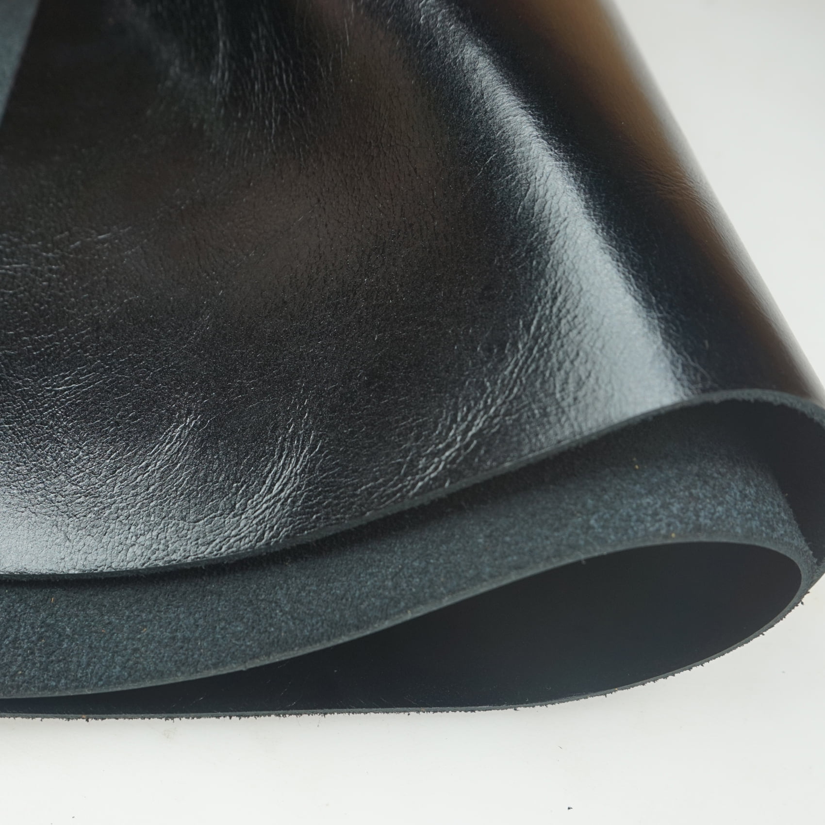 Black Oil Waxed Cowhide Leather Premium Leather Skin 5-6OZ (1.8-2.0mm ...