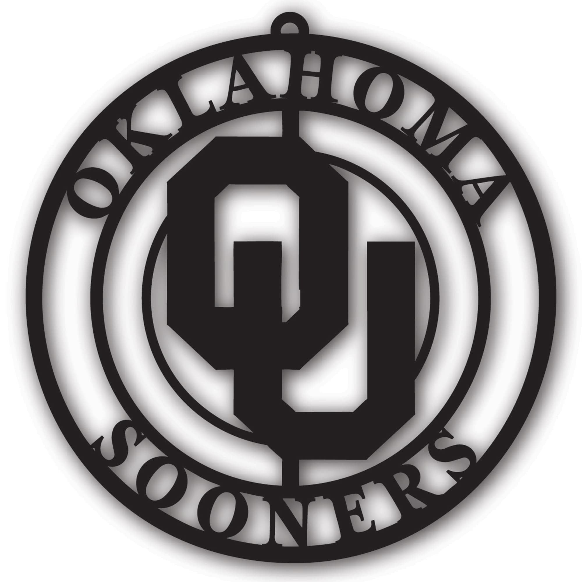 Black Oklahoma Sooners 16'' Team Logo Cutout - Walmart.com