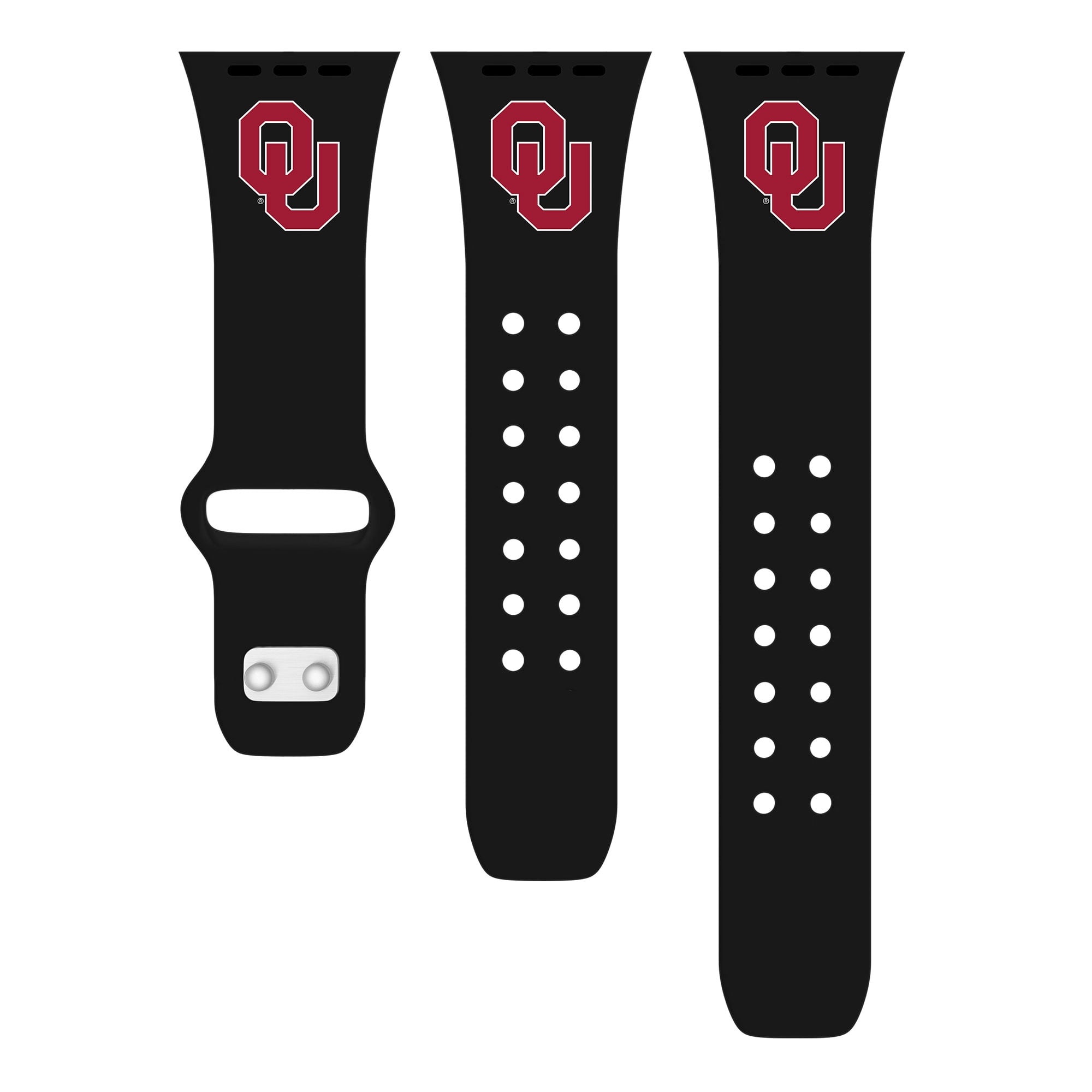 Black Oklahoma Sooners Logo Silicone Apple Watch Band - Walmart.com
