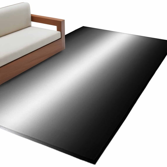 Black Ombre Area Rug 3x5 Washable Rug Non Slip Aesthetic Art Farmhouse ...
