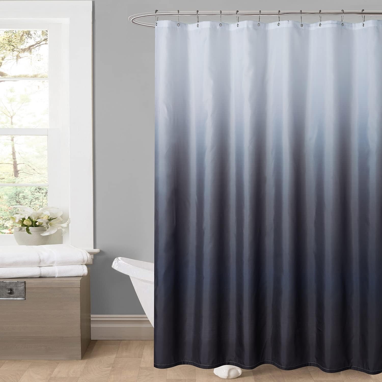 Black Ombre Bathroom Shower Curtains for Bathroom,Black and White ...