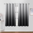 Black Ombre Blackout Curta52 X 63 Inch Length Gradient Room Darkening ...