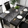 Black Ombre Leopard Table Runner 108 Inches Long - Modern Abstract Art ...