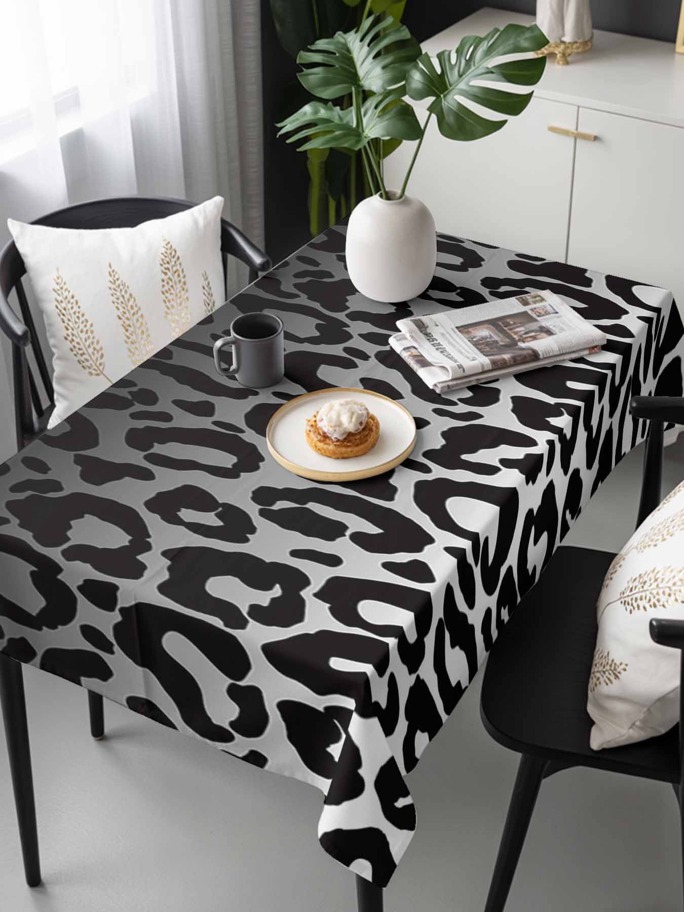Black Ombre Leopard Tablecloth Rectangle Table Cloths 54x108 ...