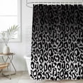 Black Ombre Leopard Waterproof Fabric Shower Curtain,Modern Abstract ...
