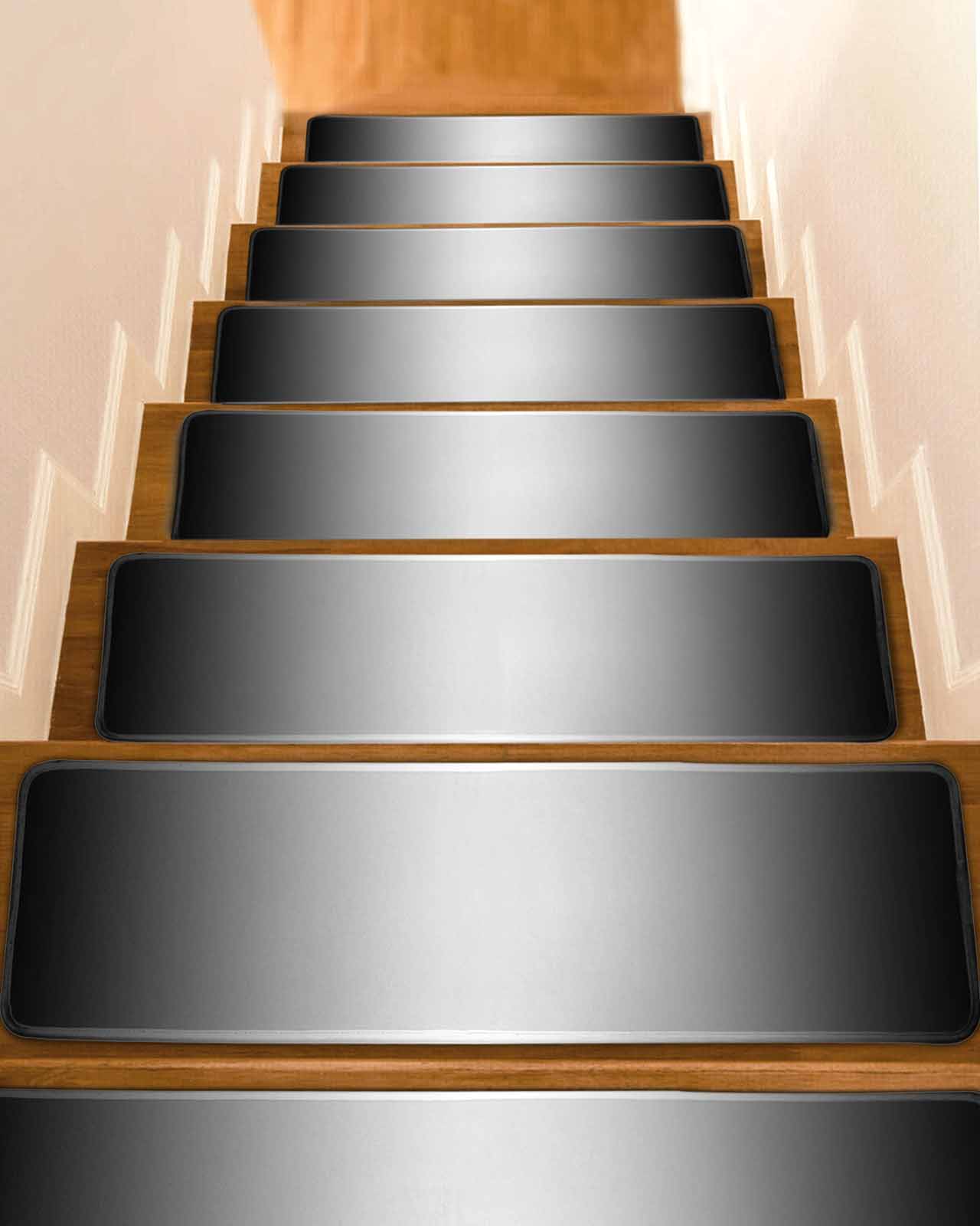 Black Ombre Stair Treads for Wooden Steps Indoor Runner Rug Carpet ...