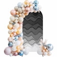 Black Ombre Stripes Arch Backdrop Cover 4x1.65 Ft, Spandex Wedding Arch ...