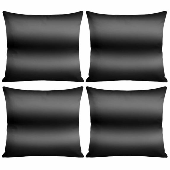 Black Ombre Throw Pillow Covers 16 x 16 Inch Pillow Covers Set of 4 ...