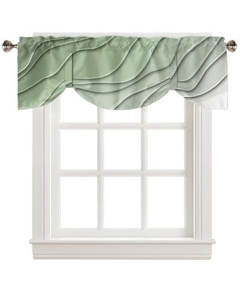 Black Ombre Valance Curtain for Kithchen Windows Black White Grey ...