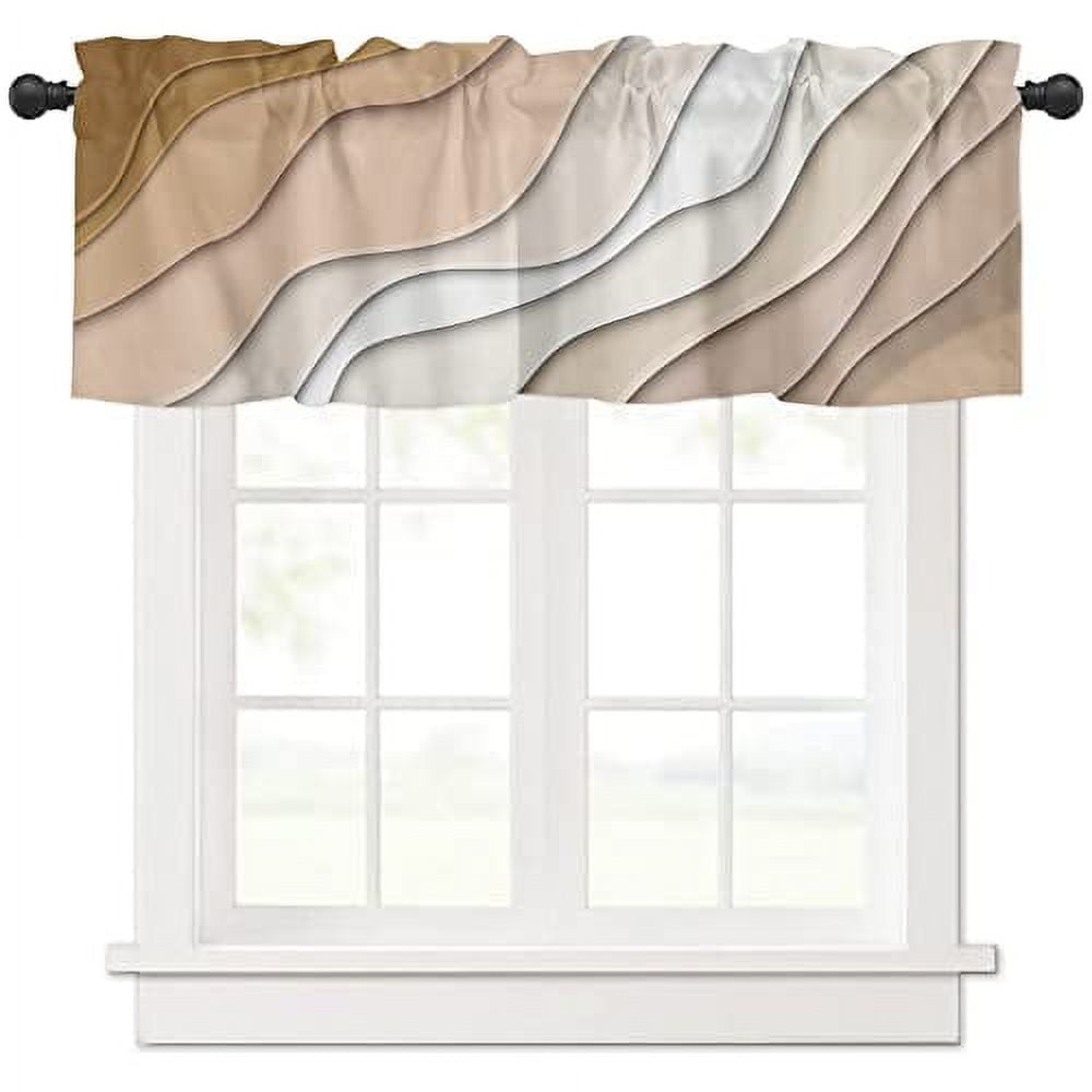Black Ombre Valance Curtain for Kithchen Windows Black White Grey ...