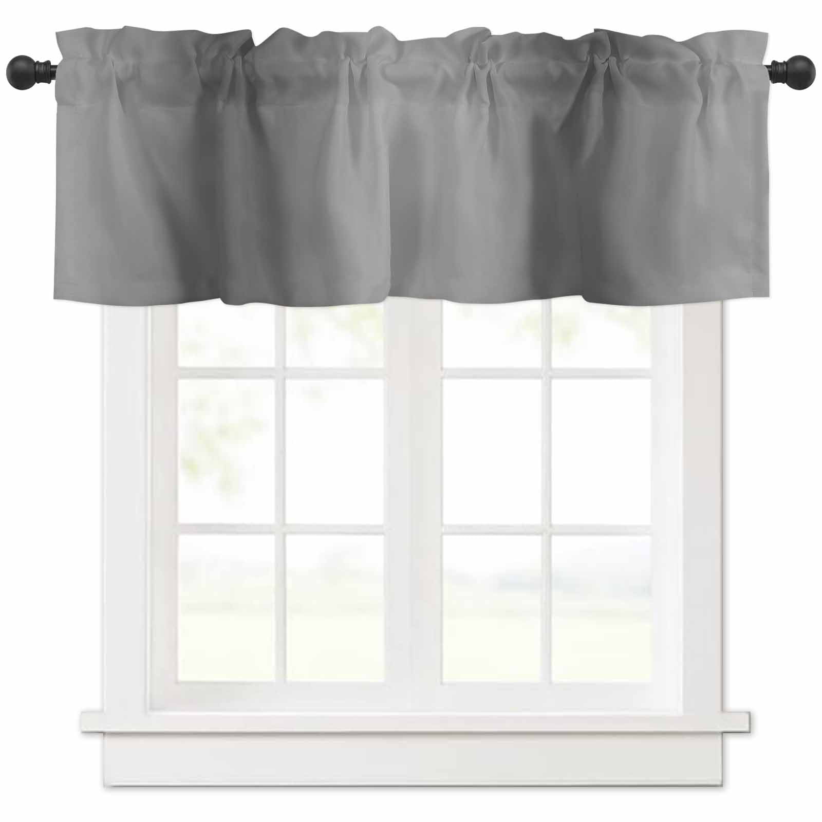 Black Ombre Valances for Windows Farmhouse Kitchen Curtains Valances ...