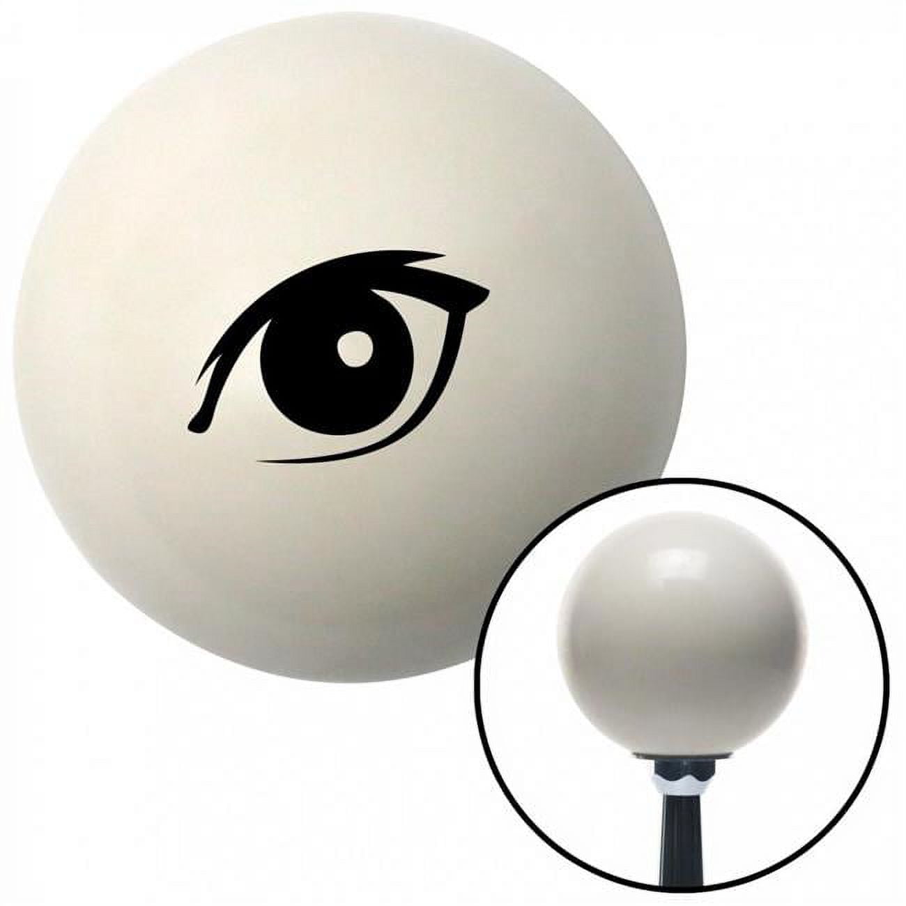 Black One Eye Ivory Shift Knob with M16 x 1.5 Insert Shifter Auto ...