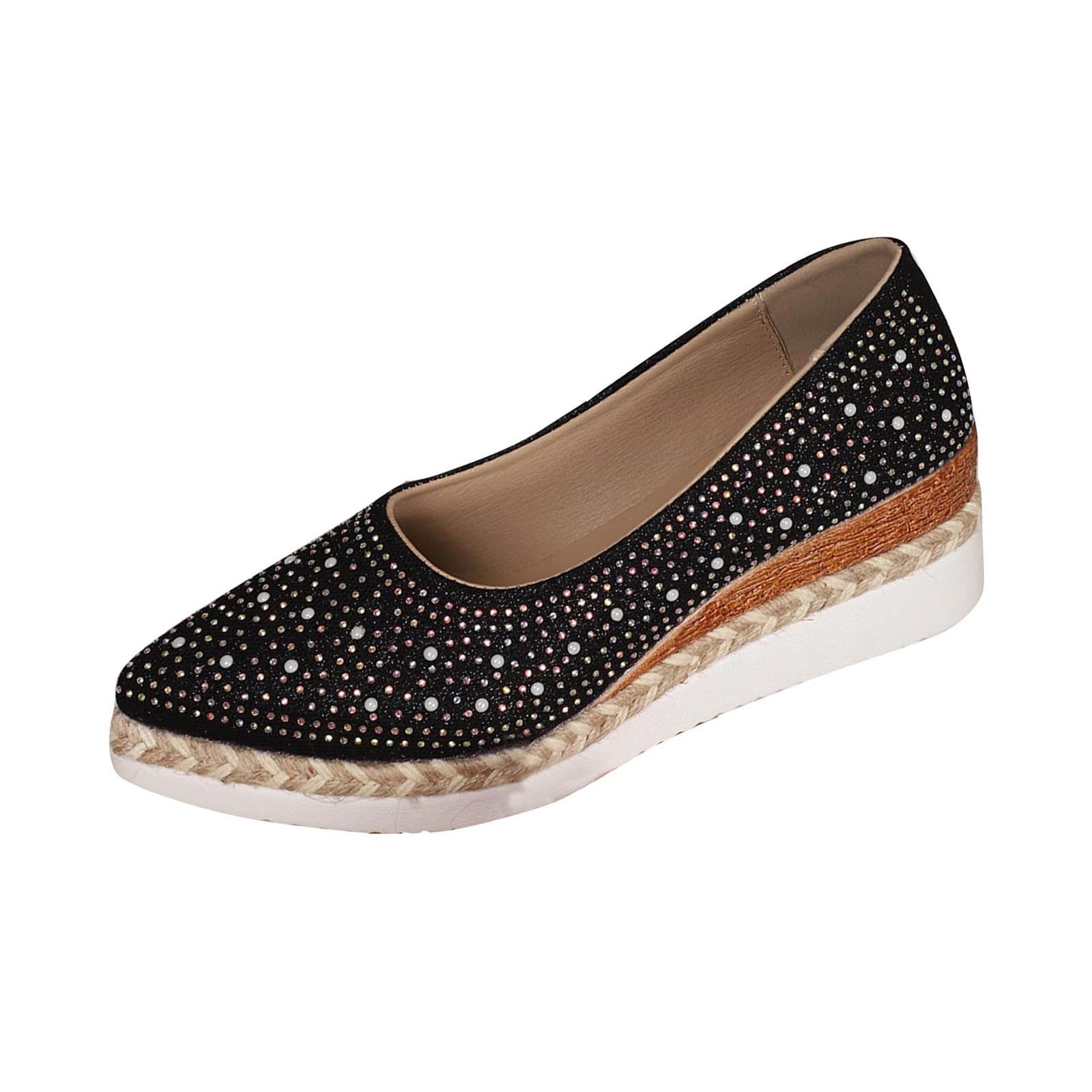 Black One-Foot Low Wedge Slip-On Heels Cover Feet Women Casual Summer ...