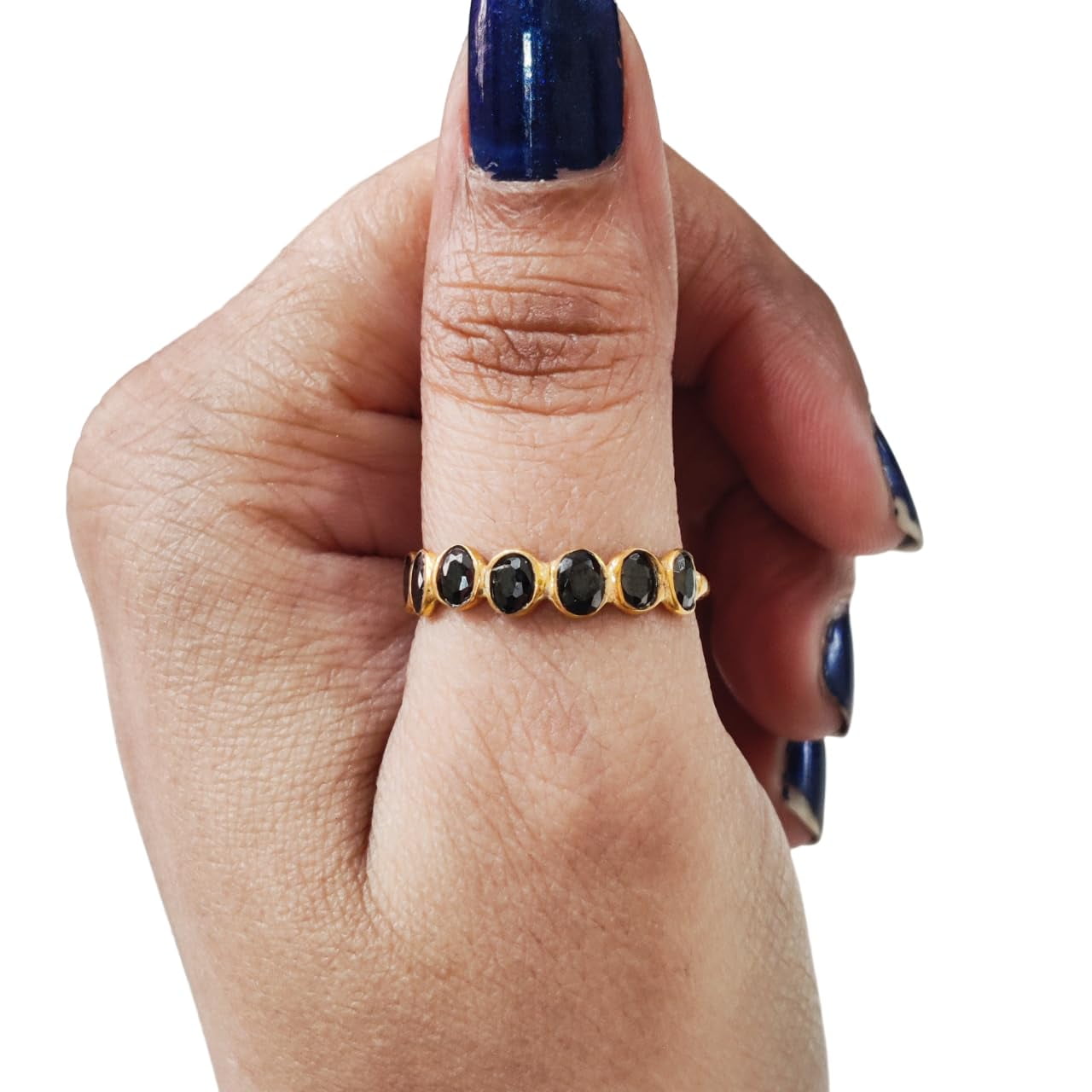 Black Onyx Band Ring, Natural Black Onyx Ring, December Birthstone, 925 Silver, Womens Ring ...