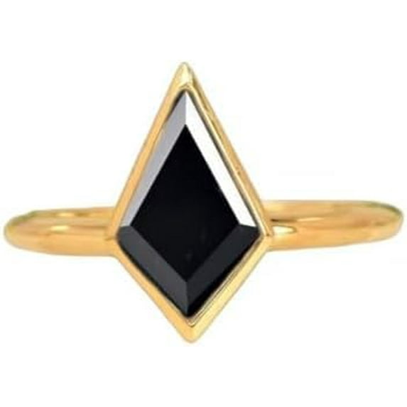 Black Onyx Gemstone Ring, Natural Black Onyx Tiny Ring, December ...