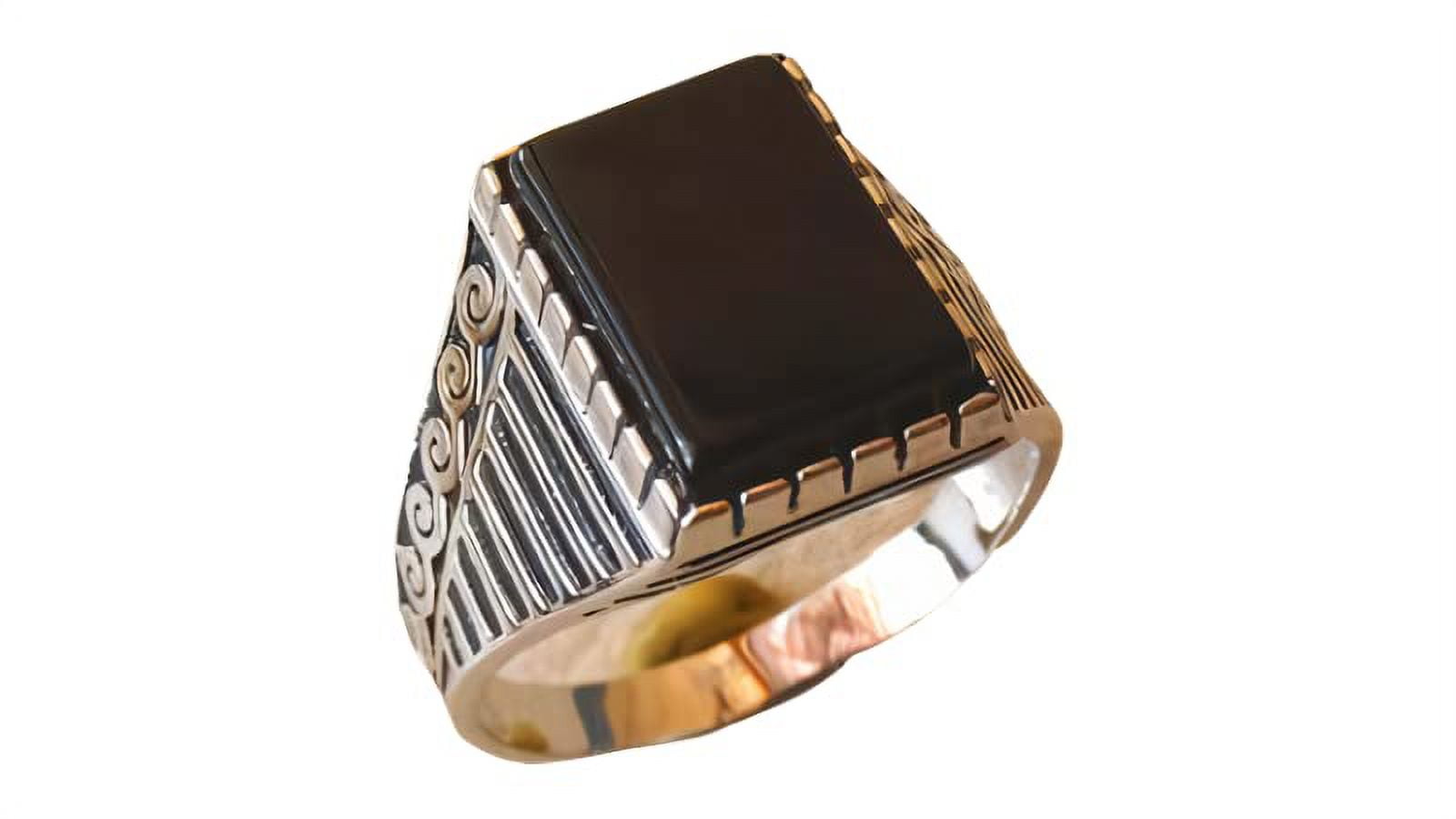 Black Onyx Ring, Oxidized Silver Jewelry, 925 Silver Ring, Father's Day ...