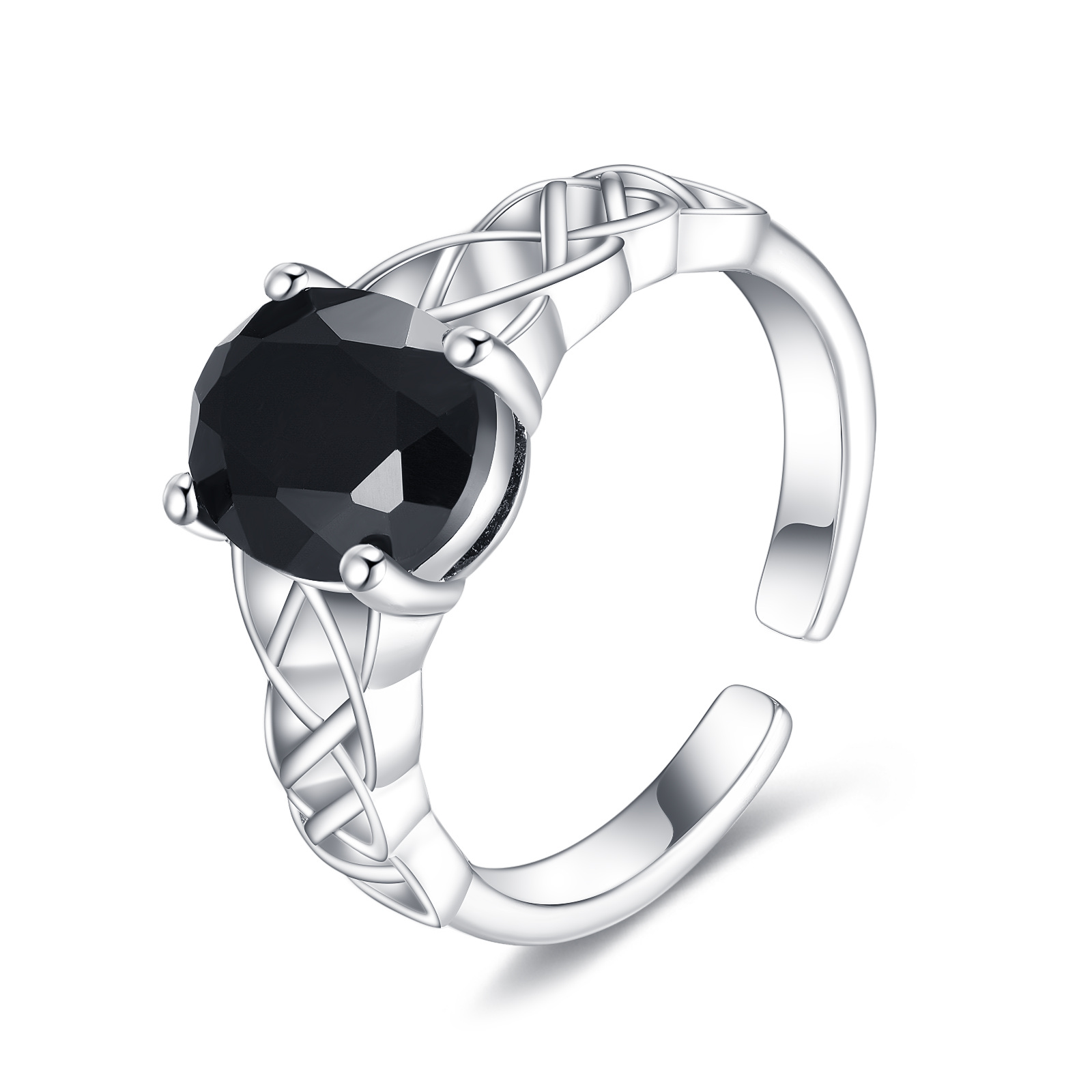 Black Onyx Ring for Women 925 Sterling Silver Black Stone Ring Jewelry ...