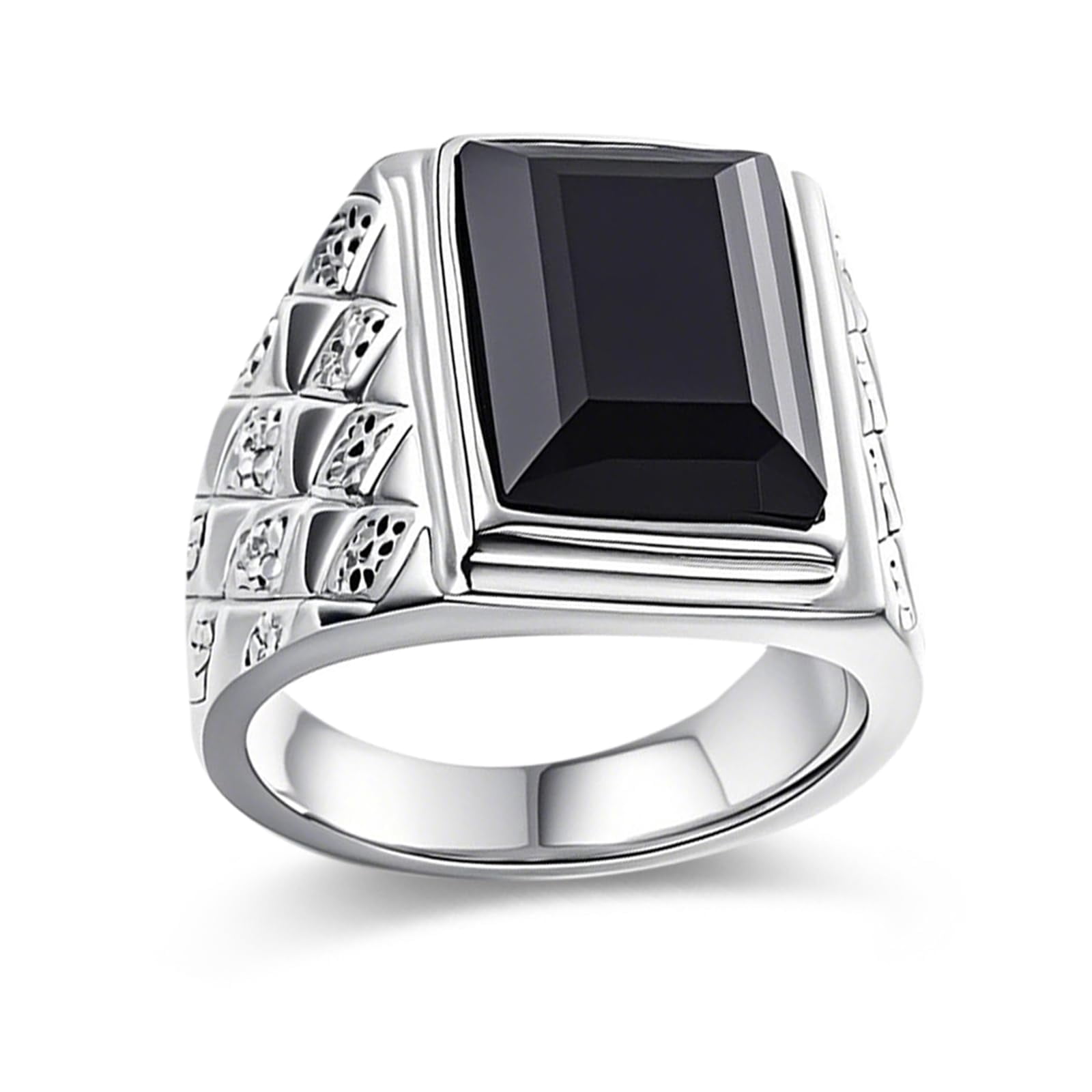 Black Onyx for Men Ring 925 Sterling Silver Onyx Wedding Anniversary ...