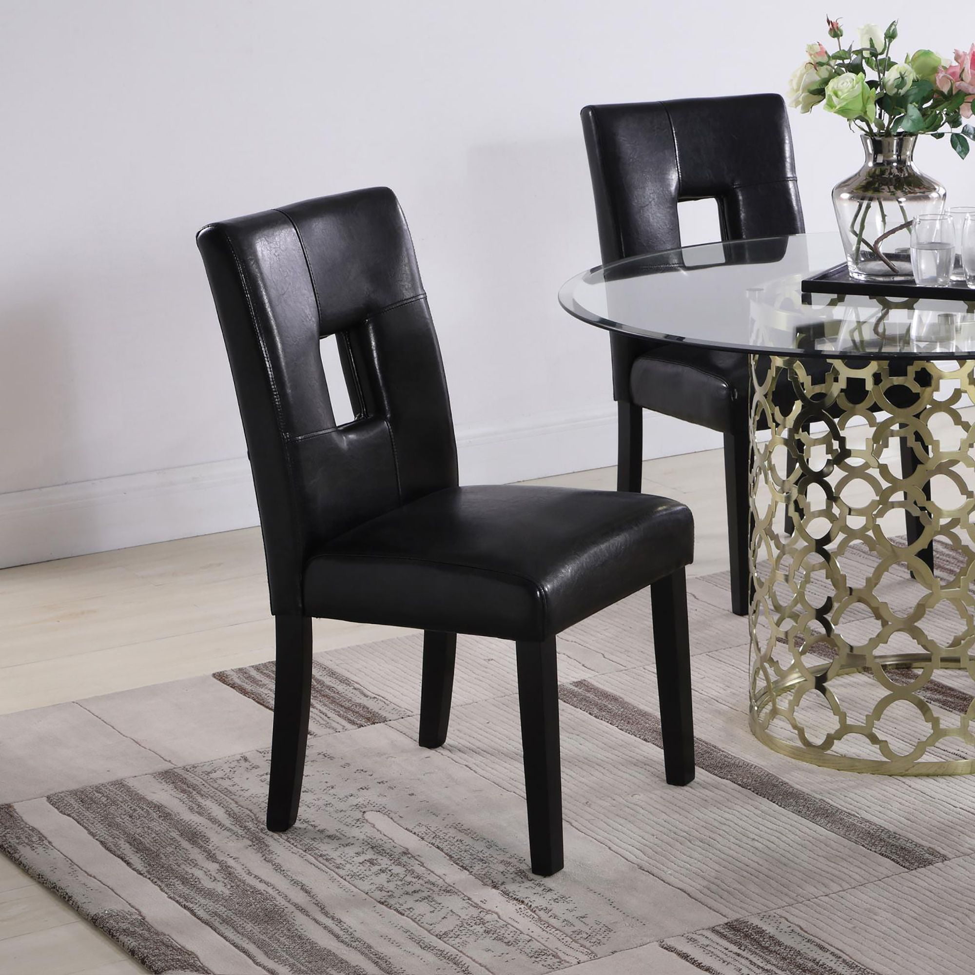 Black Open Back Counter Height Chair (Set of 2) - Walmart.com