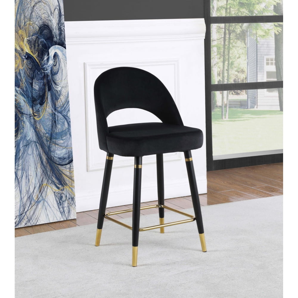 Black Open Back Counter Height Stools (Set of 2) - Walmart.com