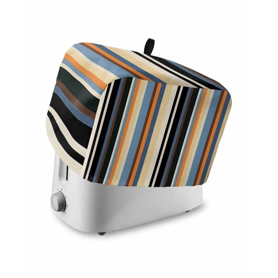 Black Orange Blue Striped Toaster Cover 2 Slice, Small Kitchen ...