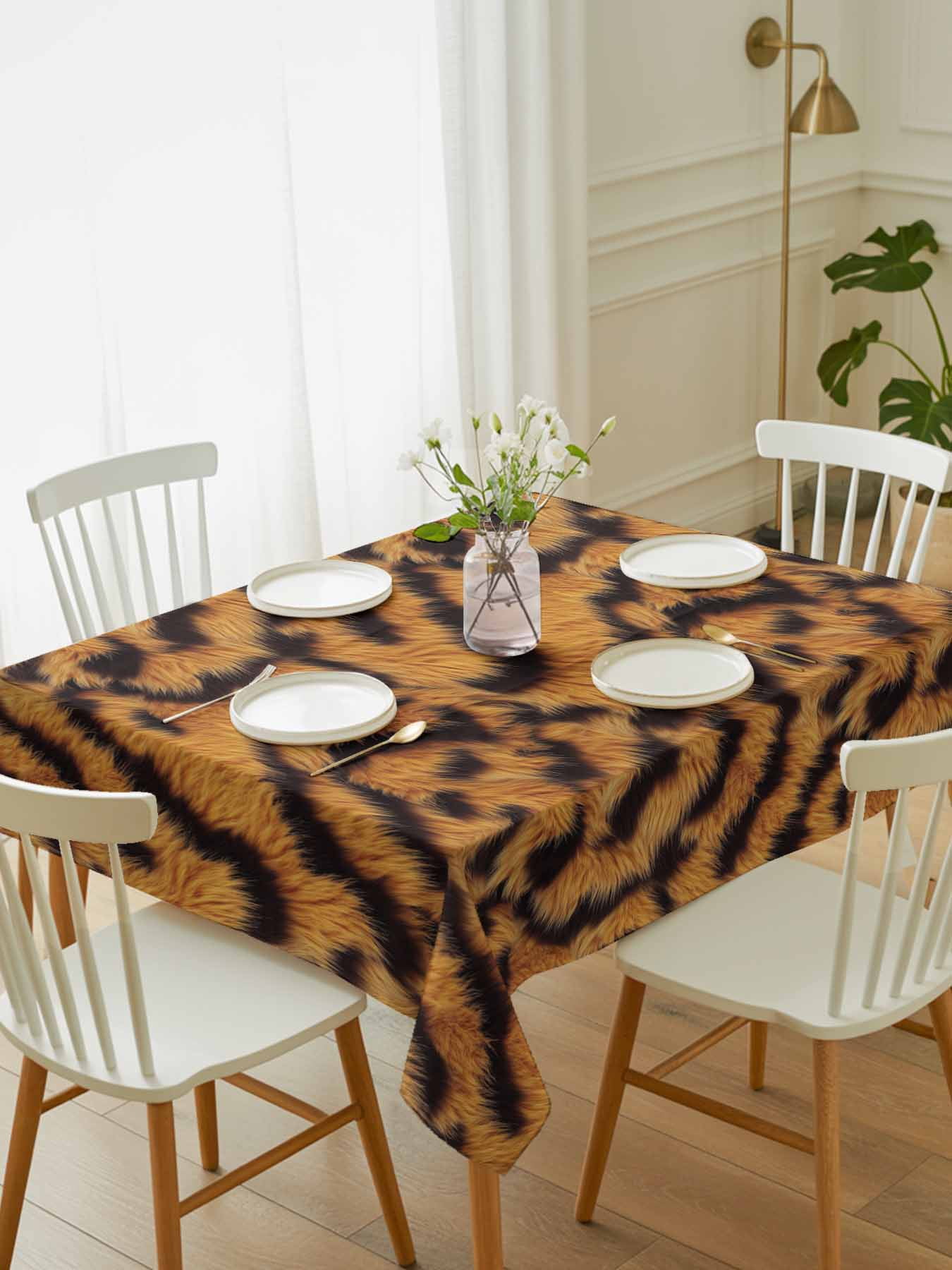 Black Orange Tablecloth Rectangle Table Cloth 60x84, Waterproof ...