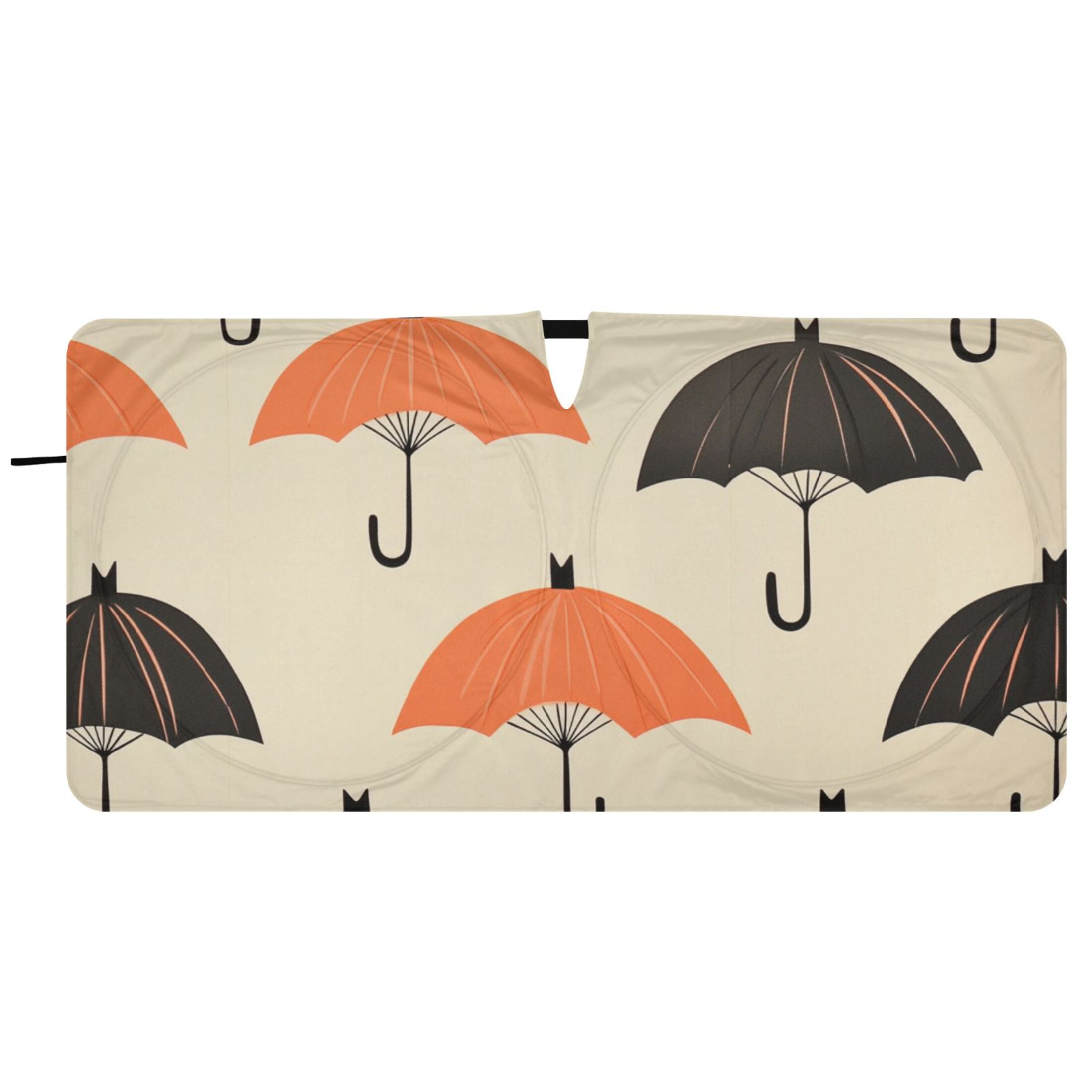 Black Orange Umbrellas Car Windshield Sun Shade Foldable Front Window ...