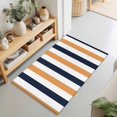 Black Orange Watercolor Stripe Rectangle Rug 2'x3' Abstract Contrasting ...