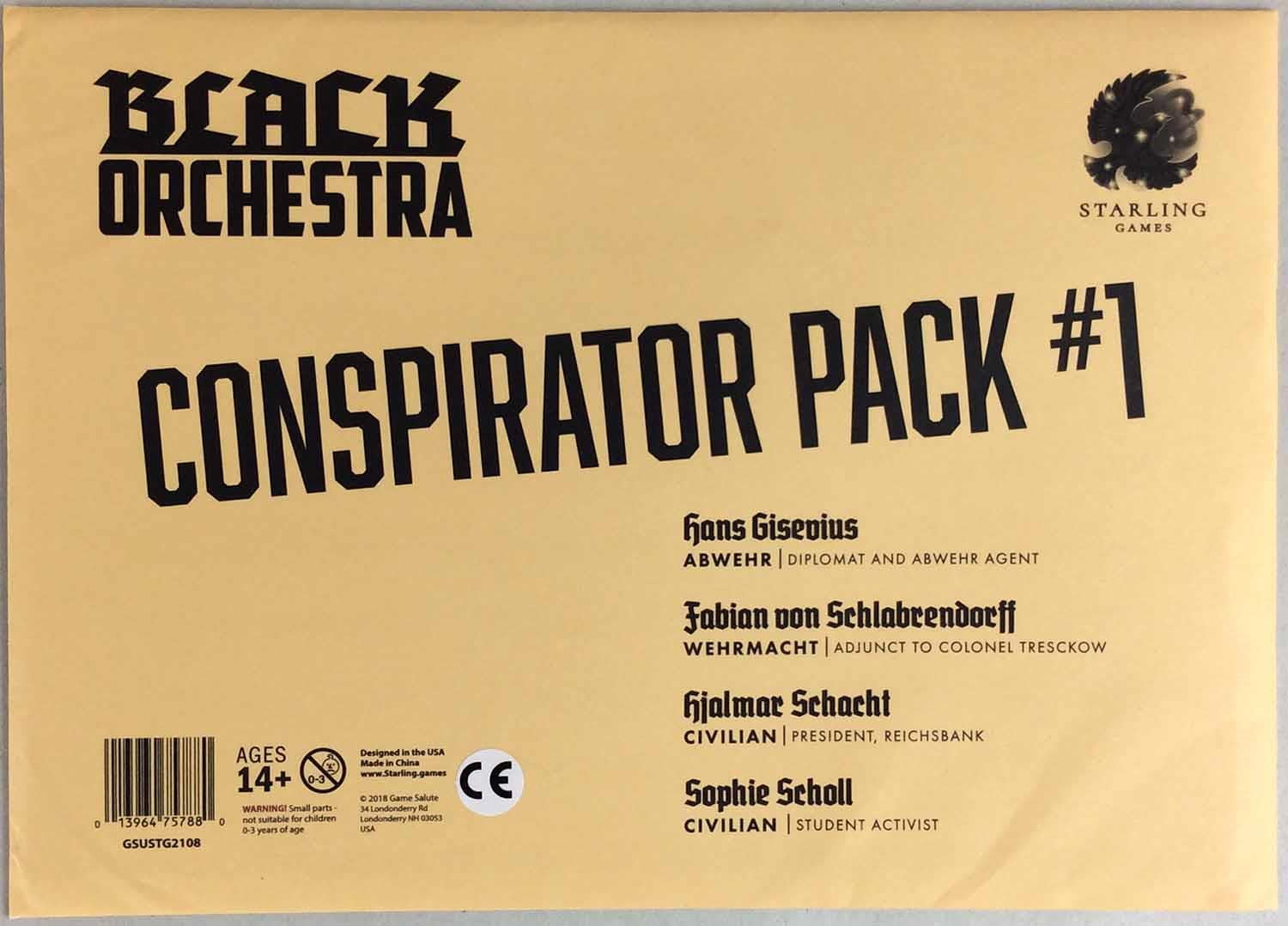 Black Orchestra (2nd Edition) - Conspirator Pack #1 New Condition! - Walmart.com